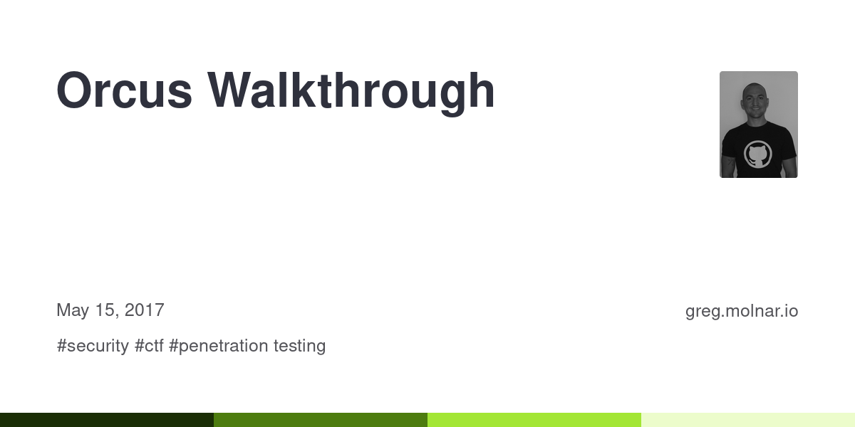 Orcus Walkthrough | Greg Molnar